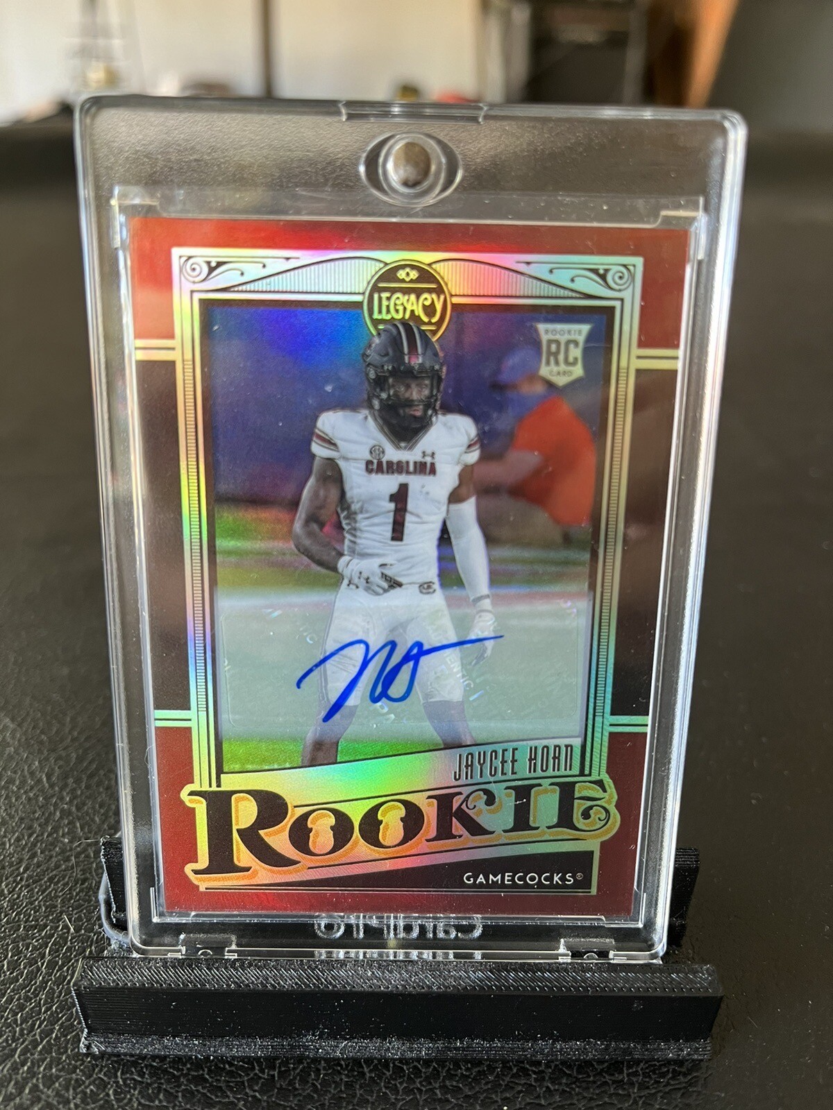 Jaycee Horn ROOKIE AUTO RED /50 2021 Legacy RC Caroline Panthers Signed ...