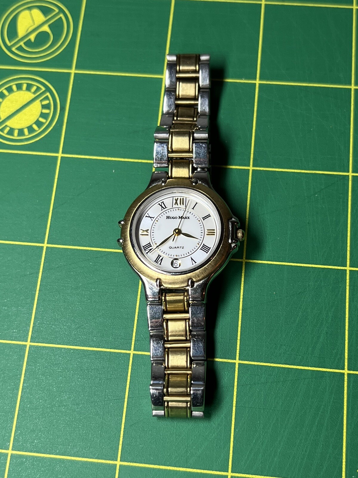 Hugo Max Two Tone Quartz Analog Ladies Watch 18k Gold Plated | eBay