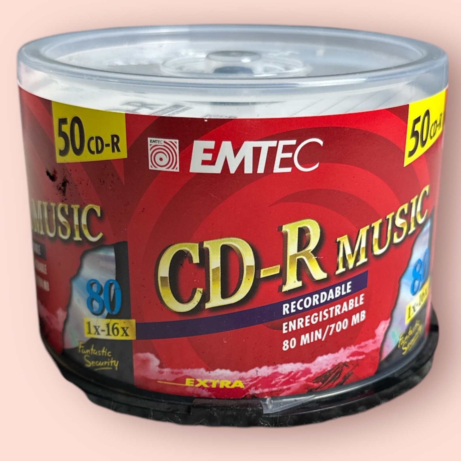 EMTEC CD-R 80 MINS 50 PACK Missing One Audio Music CDR Blank Recordable ...