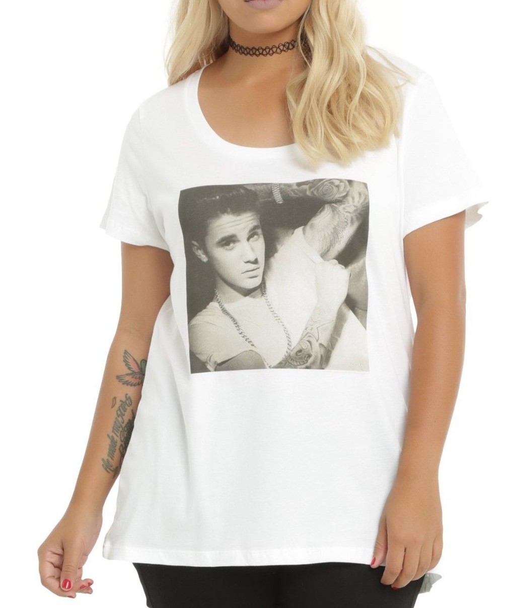 Torrid JUSTIN BIEBER Women's Girls Plus Size T-Shirt NEW Licensed ...