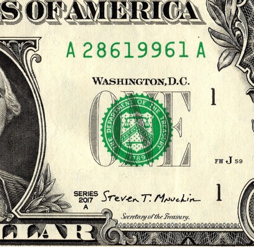 June 28 1996 Birthday note FANCY SERIAL NUMBER ONE DOLLAR A28619961A | eBay