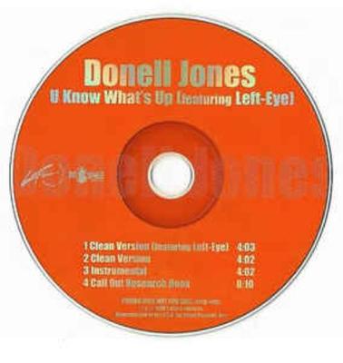 Donell Jones: U Know What's Up PROMO MUSIC AUDIO CD Left-Eye Clean ...