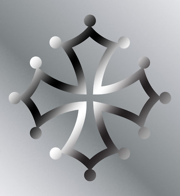 Sticker vinyle adhésif Croix Occitane Languedoc Provence Toulouse ...