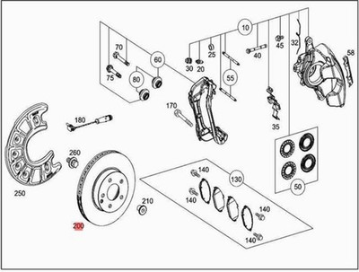 Genuine MERCEDES A205 C205 R231 S205 Bond brake disk Front right ...