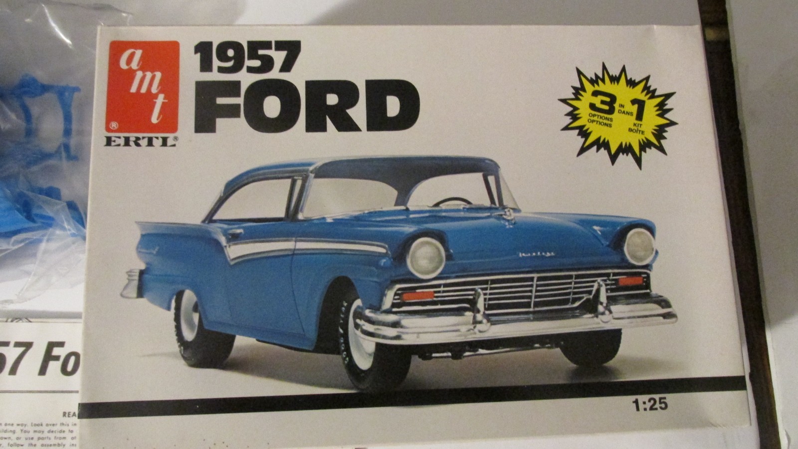 AMT ERTL 1957 FORD FAIRLANE 500 FOR PARTS/RESTORE 1/25 SCALE MODEL KIT ...