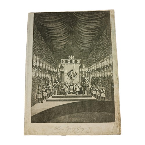 1830 King George IV Funeral Print – Windsor Castle Lying in State ...