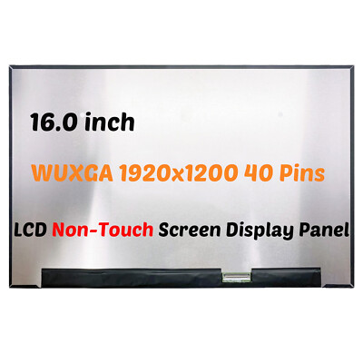 16" B160UAN01.Q LCD Non-Touch Screen Display Panel WUXGA 1920x1200 ...