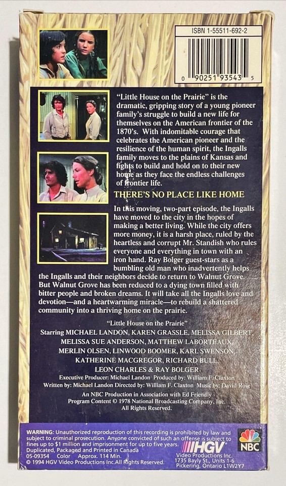 Little House on the Prairie: There's No Place Like Home [ VHS 1994 ...