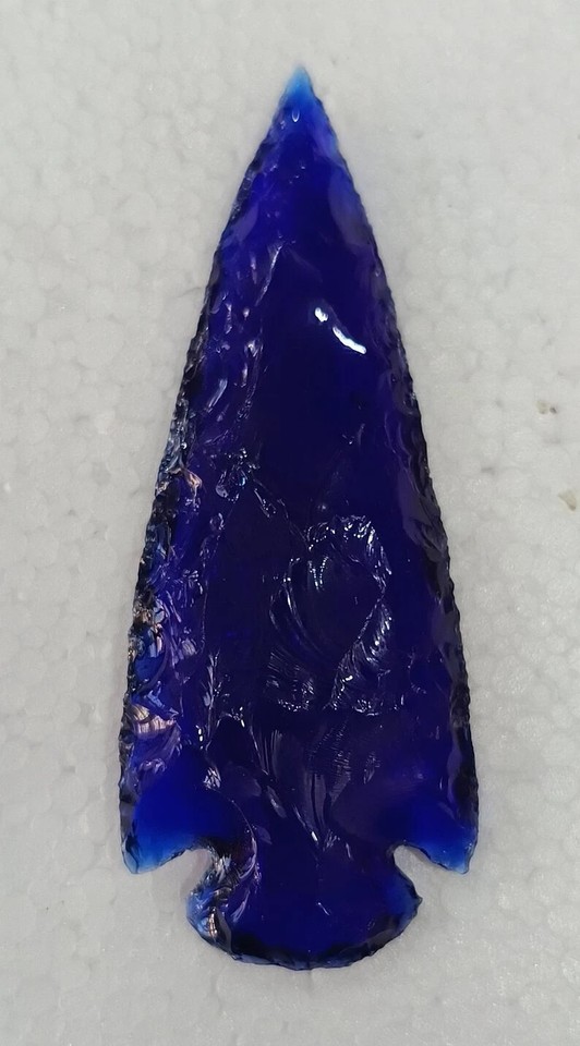 Blue Obsidian Glass Spearhead Arrowhead Crystal for Healing and Jewelry ...