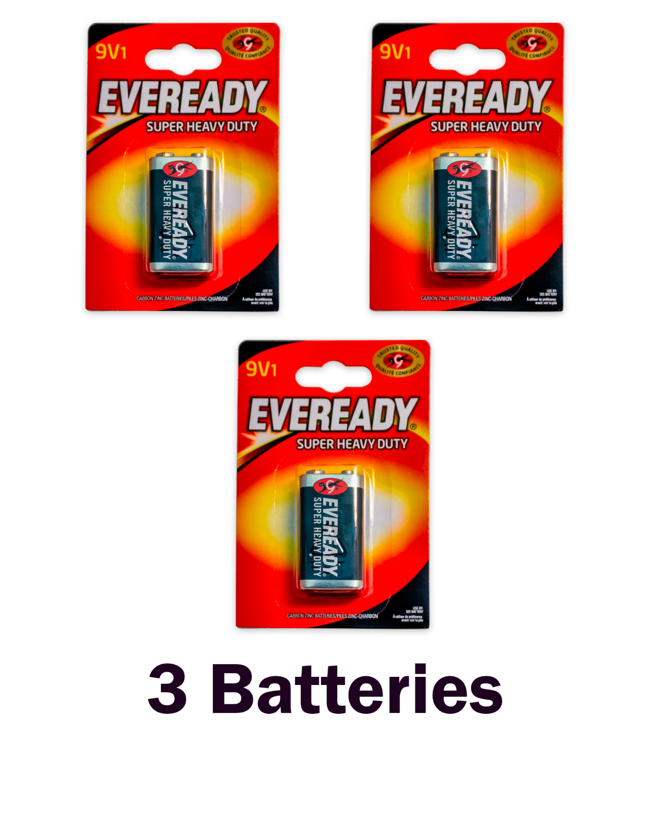 Eveready 9v Heavy Duty Zinc Carbon Square Battery for Smoke Alarm Radio ...