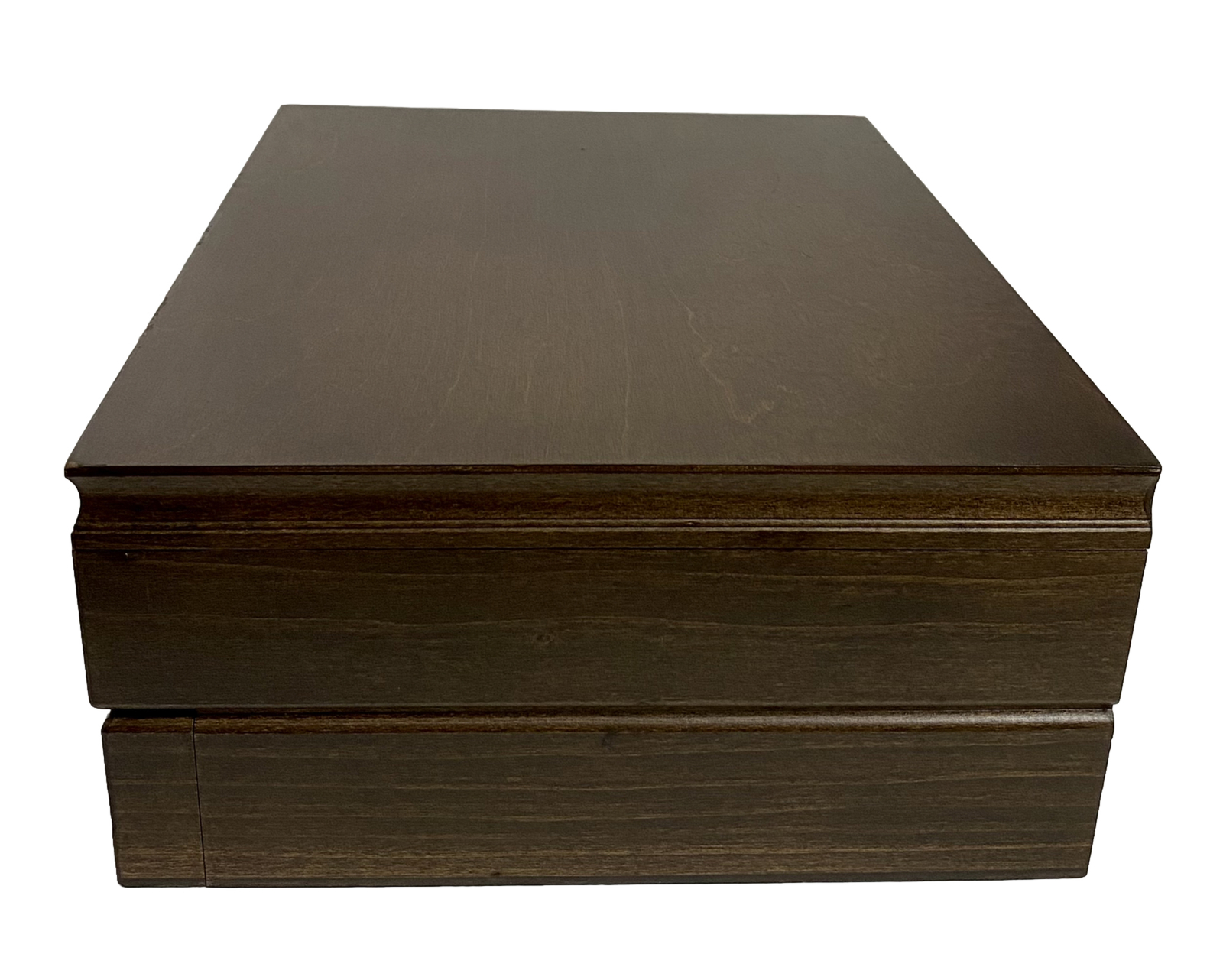 Flatware Silverware Anti-Tarnish Wood Wooden Storage Box Chest w/Drawer ...