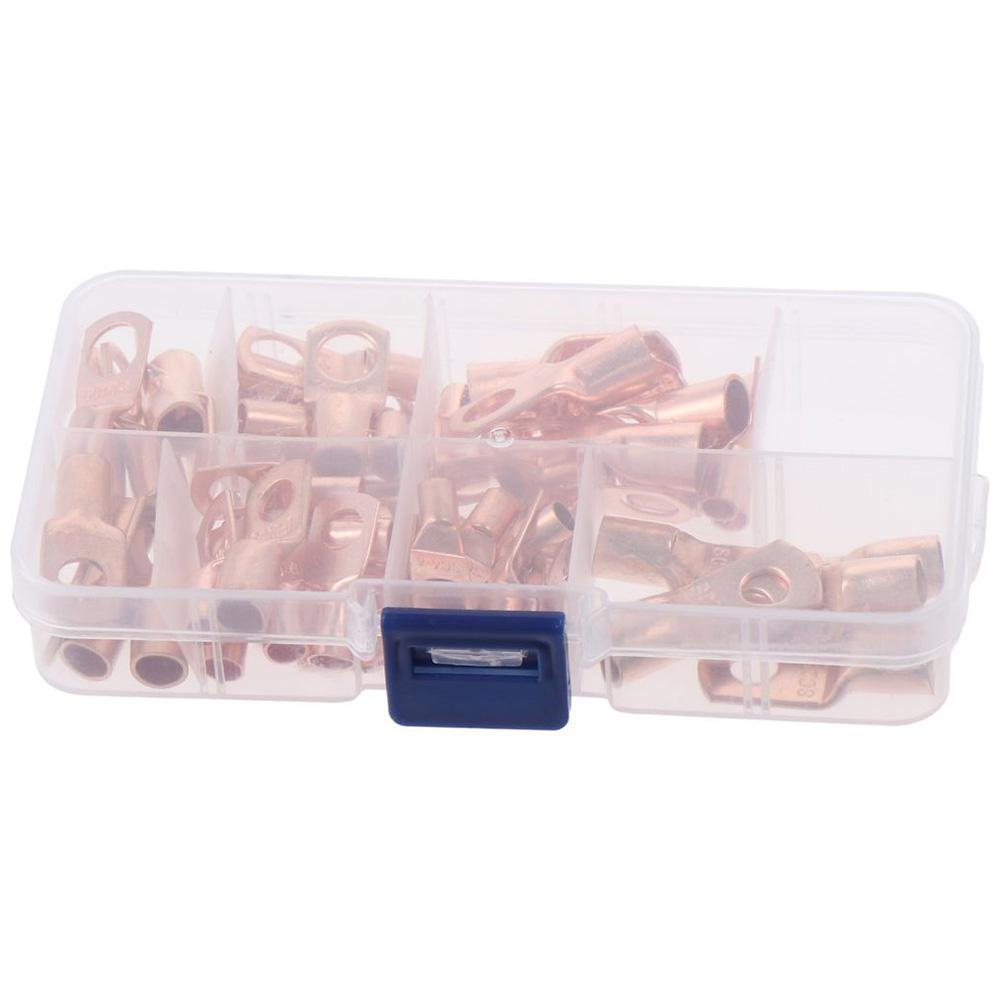 60Pcs SC6-25 Copper Wire Lugs SC Ring Terminals Connectors Distribution ...