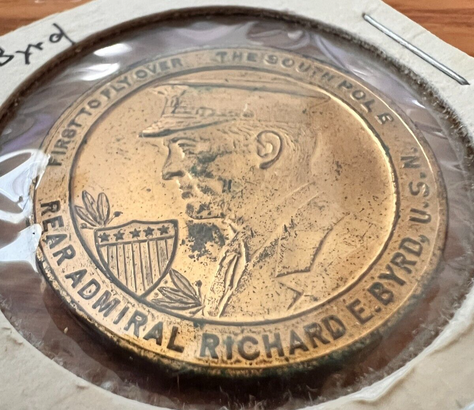 1928-1930 Rear Admiral Byrd Antarctic South Pole Expedition Token Medal ...