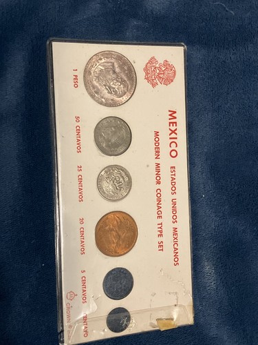 Mexico modern minor coinage type set: 1964 silver un peso coin | eBay