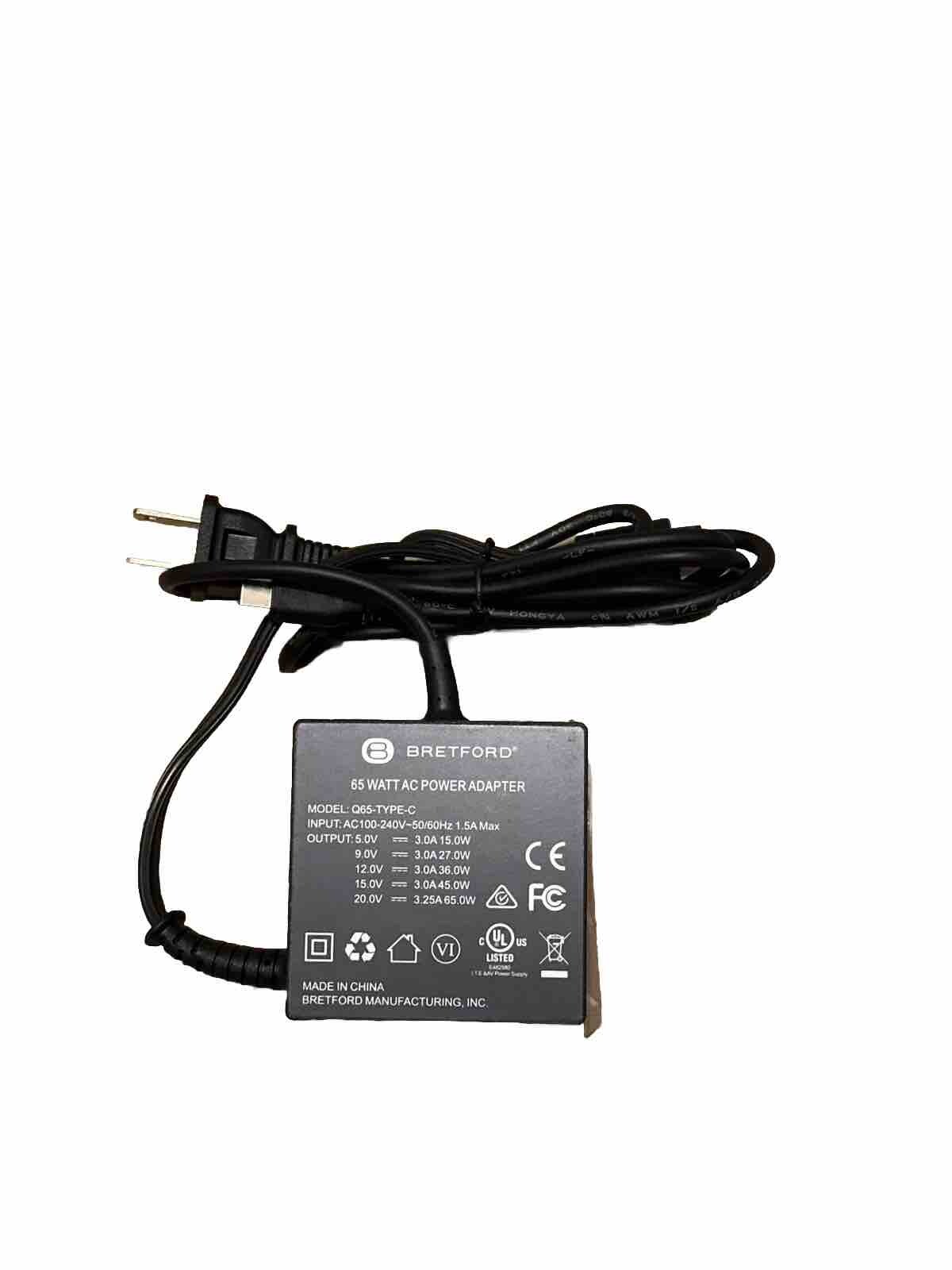 BRETFORD - 65W USB C Type-C Power Adapter Fast Charger