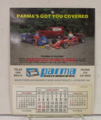 Parma International~ Calendar ~ 1987 ~ Parma Is Racing~ Unused | eBay