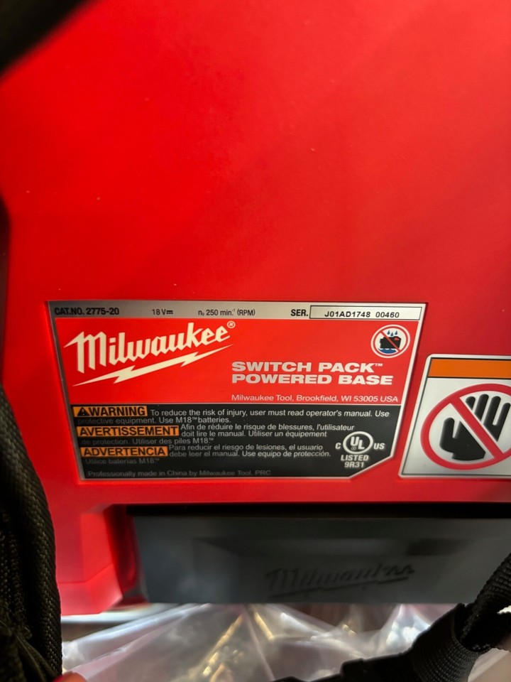 Milwaukeel 47-53-2775 SWITCH PACK Drum w/ Anchor Cable & 2775-20 ...