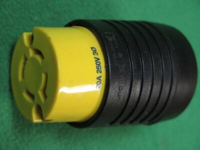 LEGRAND L1520C TURN & PULL RECEPTACLE CONNECTOR BODY 20 AMP 250V 3 POLE ...