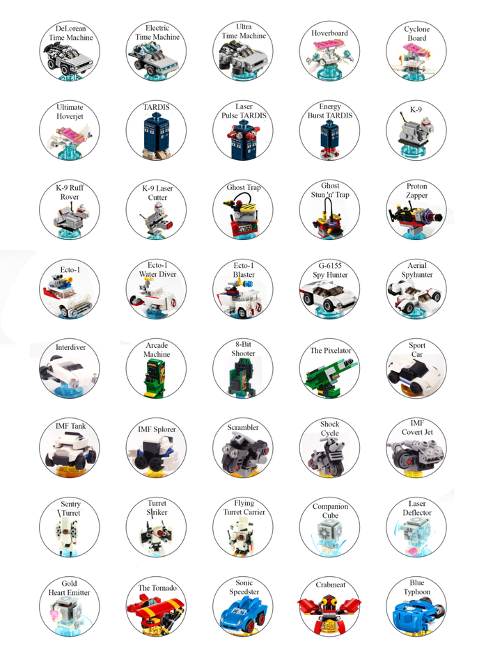 Lego Dimensions NFC Tag pick any character or vehicle *Please read ...