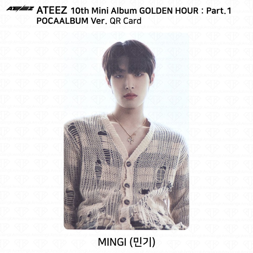 ATEEZ 10th Mini Album Golden Hour Part.1 POCAALBUM Photocard QR Image ...