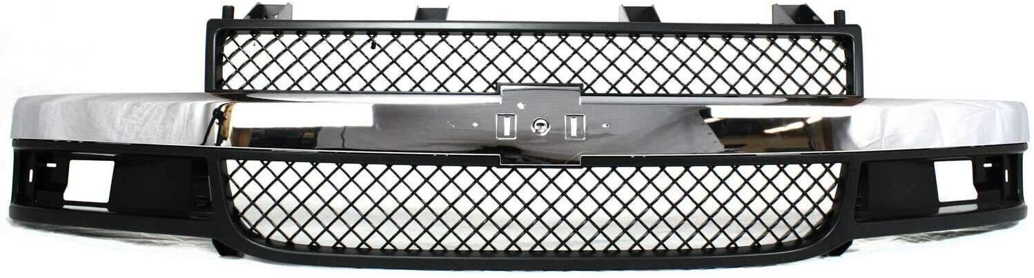 Front Grille Assembly + Headlight Kit For 2003-21 Chevy Express / GMC ...