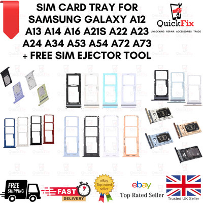 SIM Tray for Samsung Galaxy A12 A13 A14 A16 A21S A22 A23 A24 A34 A53 ...