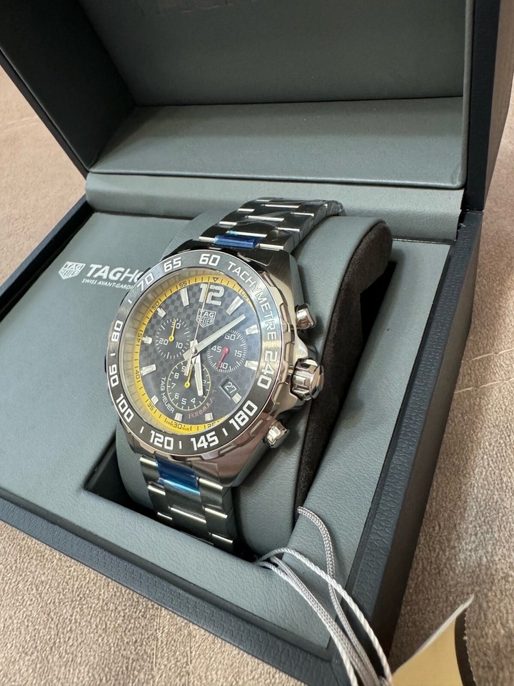 Tag Heuer Formula 1 Chronograph Quartz Black Dial Men's Watch CAZ101AC ...