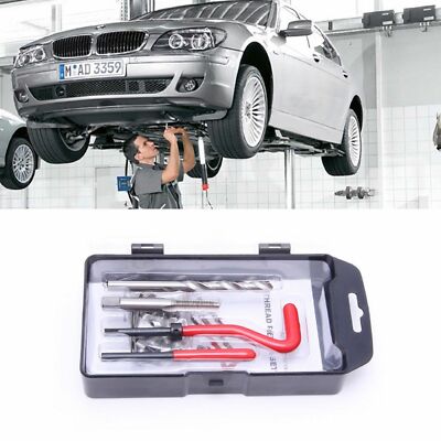 15Pc Auto Thread Repair Kit M10X 1.25 X13.5MM Car Tool Helical Coil Set ...