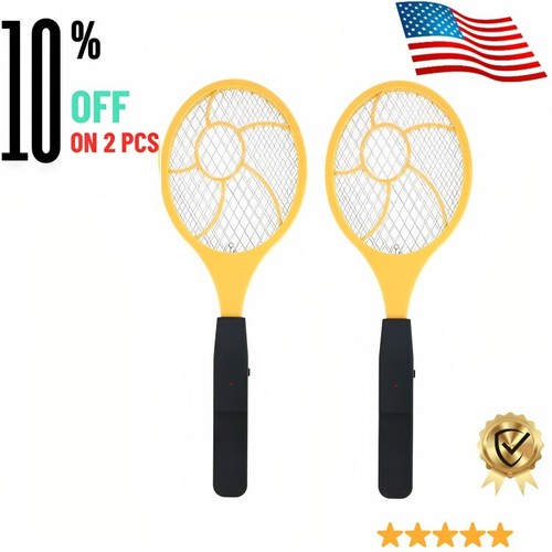 ⭐Set of 2 USB Rechargeable Electric Fly Swatters – Handheld Bug Zapper ...