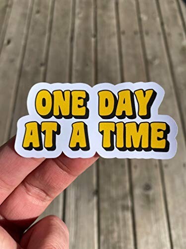 One day at a Time Sticker Water Bottle Phone Laptop Sticker | eBay