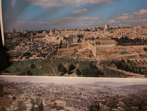 Jerusalem Nazareth Bethlehem View large poster - 39 x 14 inches 2 sided ...