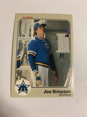 1983 Fleer Joe Simpson Seattle Mariners | eBay