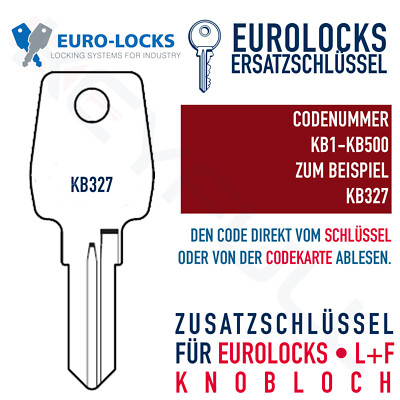 Eurolocks Euro Locks Ersatzschlüssel Nachschlüssel nach Code KB001-KB500 EU-17 | eBay.de