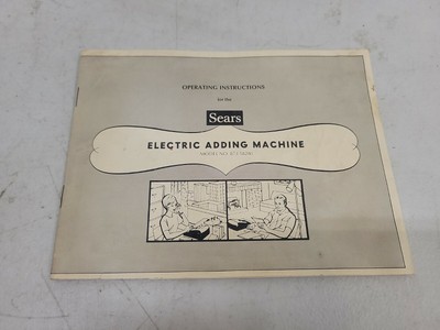 Vintage Original Sears Adding Machine Instruction Manual Booklet 873. ...