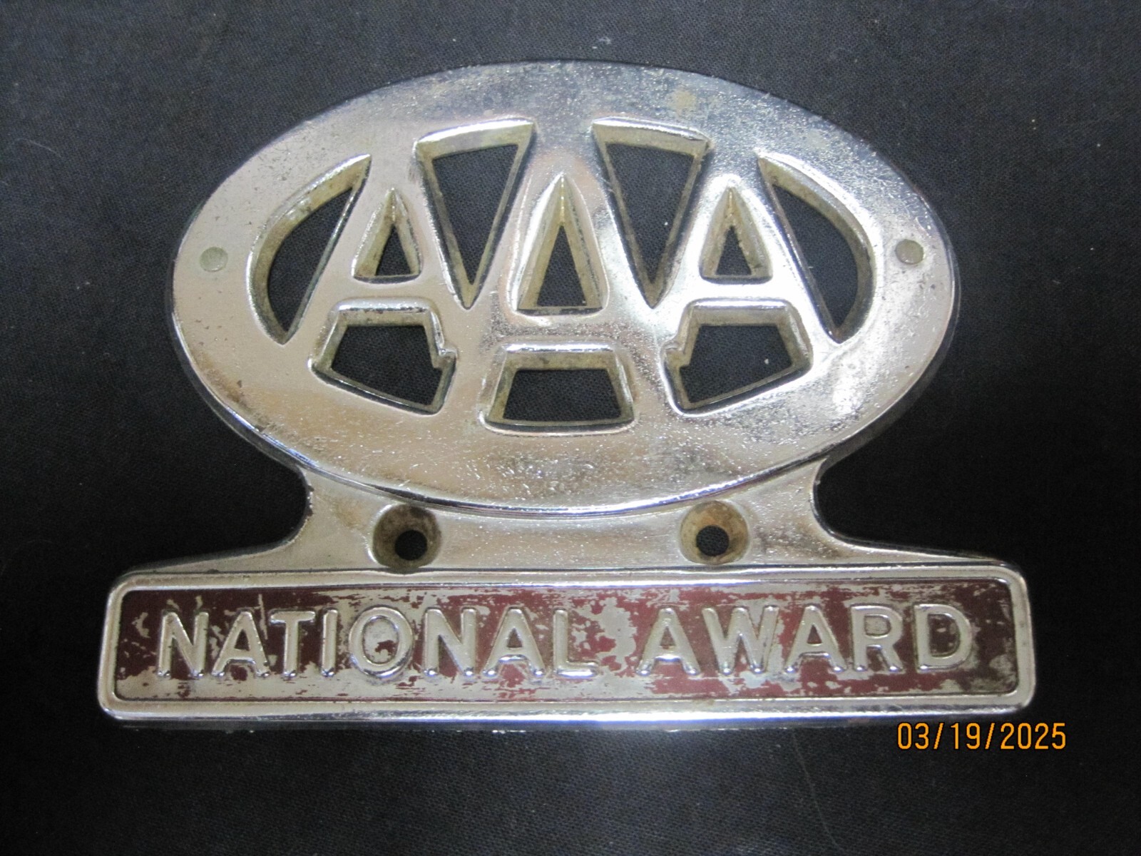 Automobile Club AAA National Award License Plate Frame Badge Topper | eBay