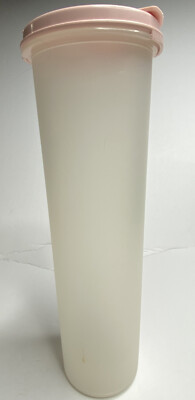 Tupperware 1661 Tall Round 11" Spaghetti Pink Lid Modular Mates Pasta ...