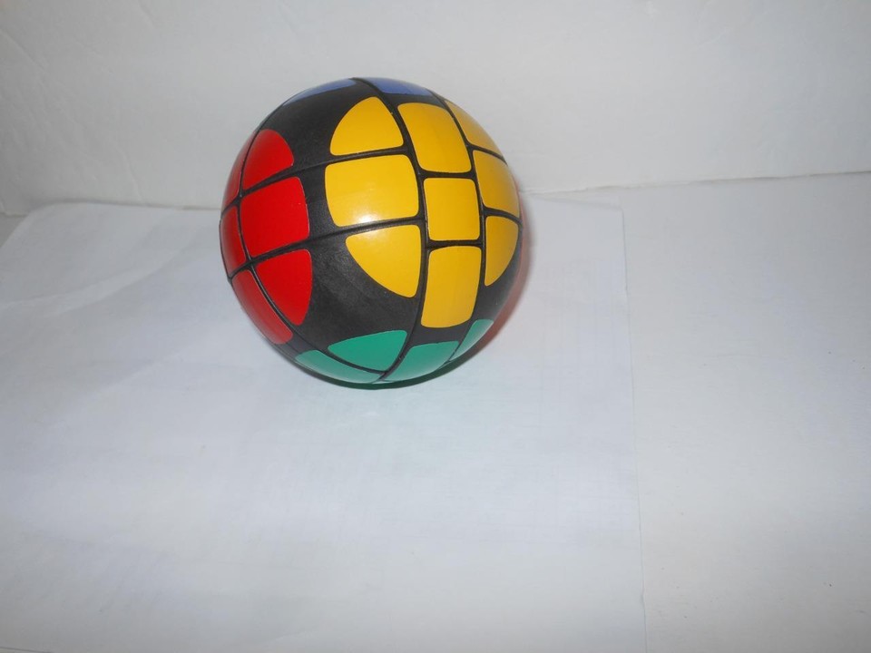 NEW 1980s ORIGINAL JAR SUPER SPHERE RUBIKS CUBE BALL PUZZLE W/ CLEAR ...