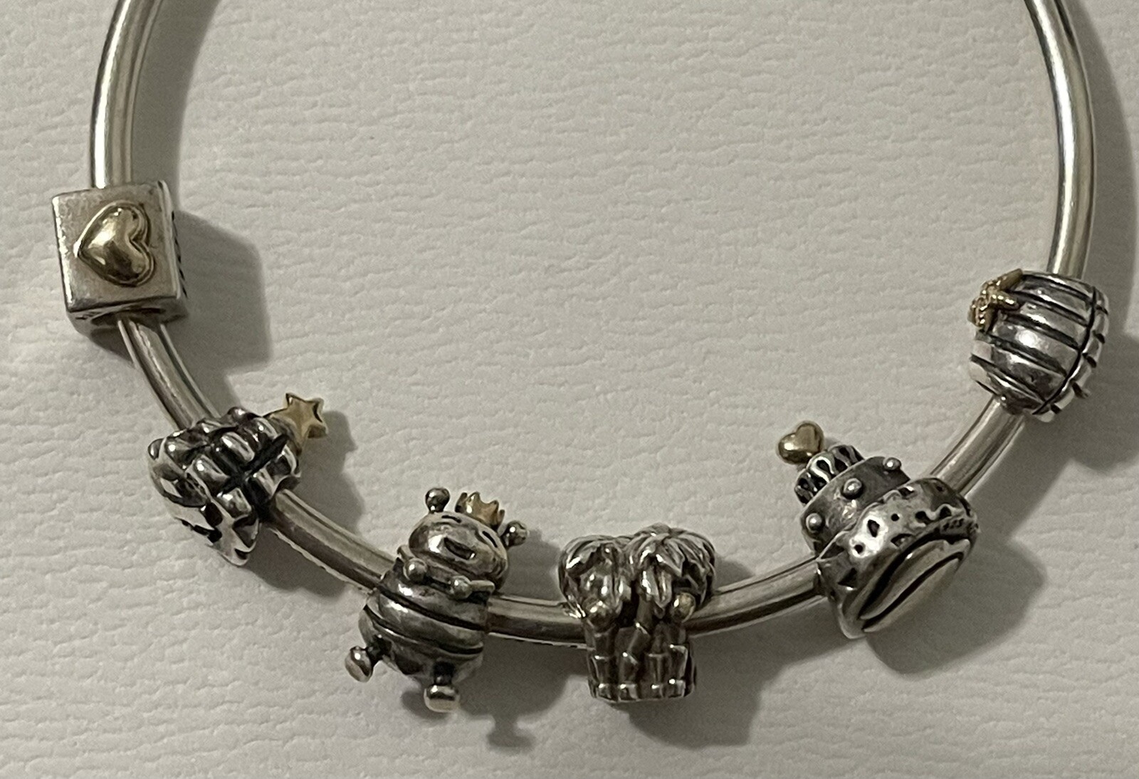 authentic pandora 14k gold Retired Rare Two Toned charms Each $55 | eBay