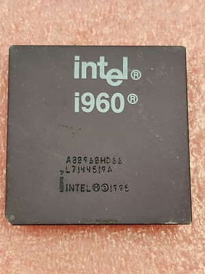Vintage Rare Intel A80960 I960 A80960HD66 Gold Ceramic PGA 32-Bit RISC ...