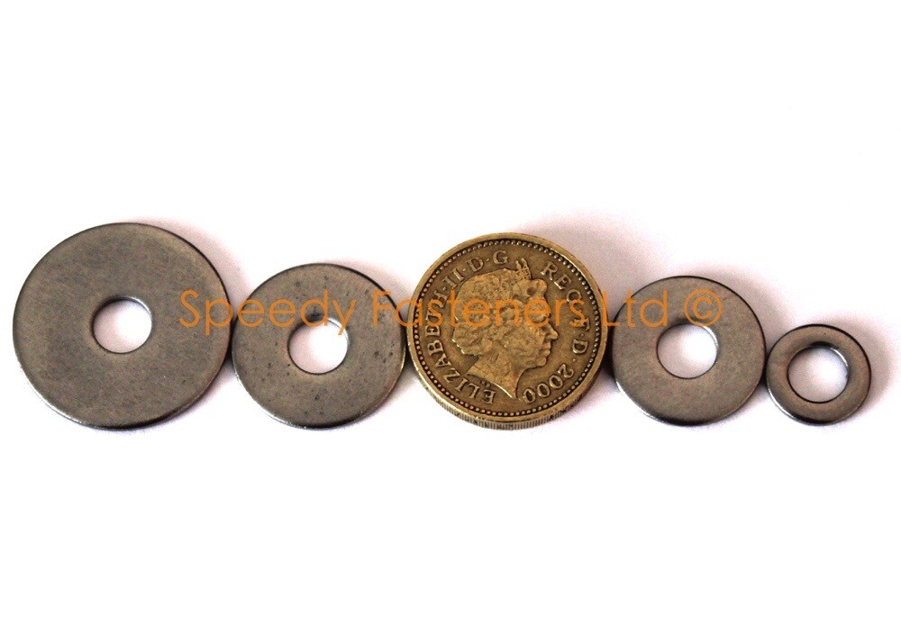 Stainless Steel Washers m4 m5 m6 m8 m10 Penny Repair Mudguard Metal ...