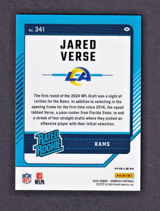 2024 Panini Optic Jared Verse Rated Rookie Holo Silver Prizm #242 (RC ...