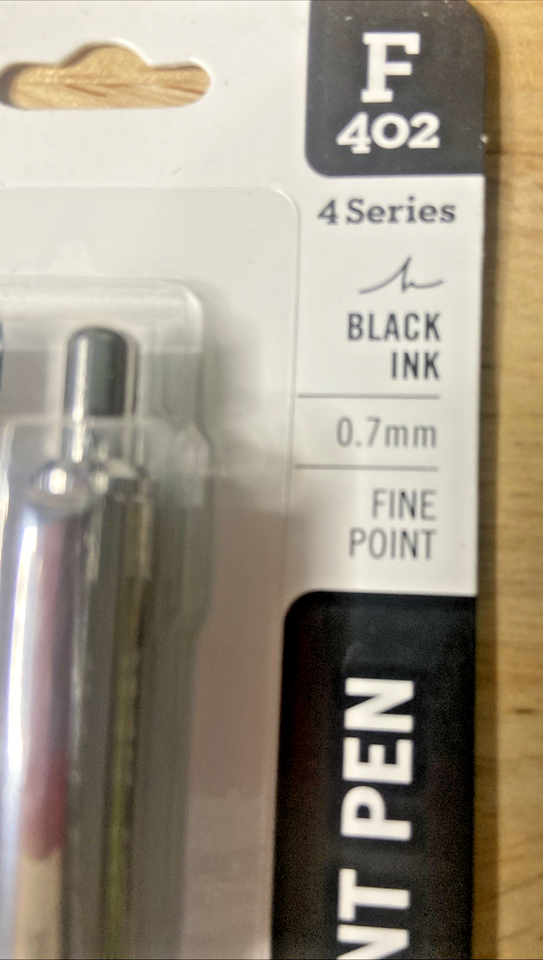Zebra Pen F-402 Ballpoint Stainless Steel Retractable Pen Fine Point ...