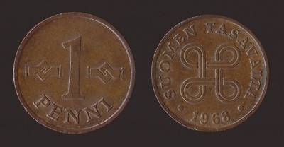 FINLANDIA 1 PENNI 1968 SUOMEN TASAVALTA | eBay