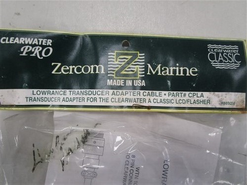 ZERCOM LOWRANCE CLEARWATER TRANSDUCER ADAPTER CABLE CPLA MARINE BOAT | eBay