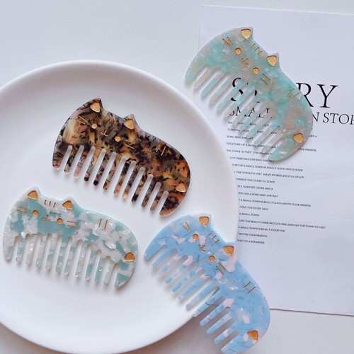 Colorful Hairdressing Comb Acetate Washing Comb Portable Hair Combs ...