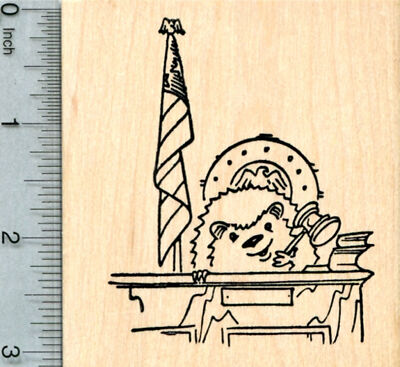 Hedgehog Judge Rubber Stamp, Law and Justice Series L33724 WM | eBay