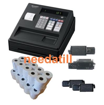 TILL ROLLS & INK - Sharp XE-A107 Black Cash Register XEA-107 XEA107 XE ...