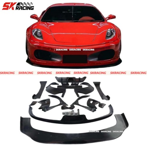 Fits Ferrari F430 Unpainted Front Lip +Rear diffuser+Side Skirt Spoiler ...