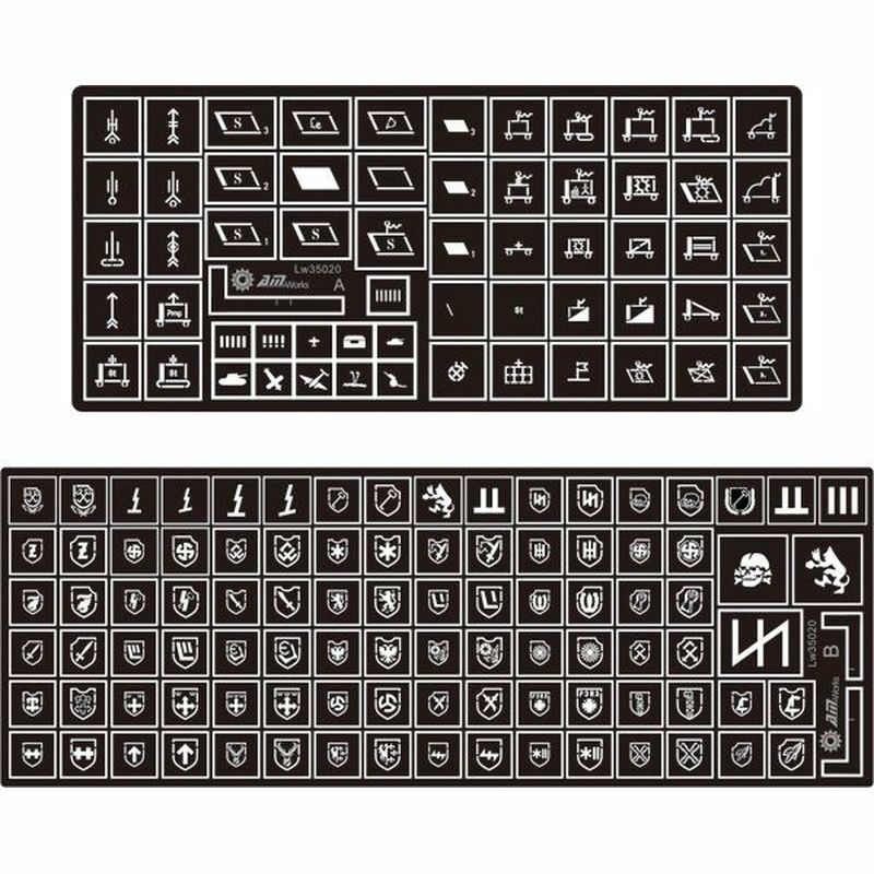 135 Stencil Ww2 German Tactical Symbols Unit Markings Soviet WW2