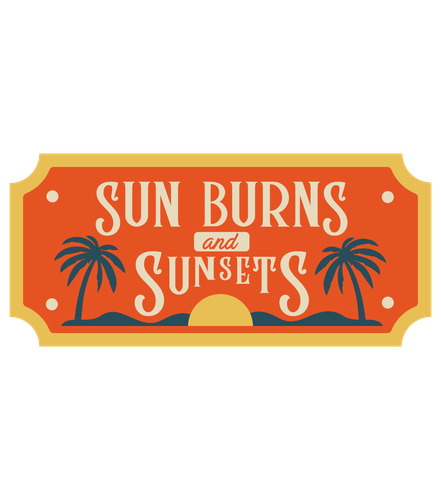 Vintage Summer Sunset Vinyl Decal Sticker | eBay
